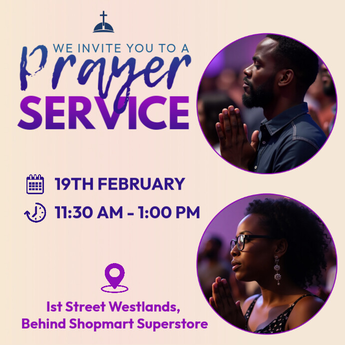 prayer event flyer design Template | PosterMyWall