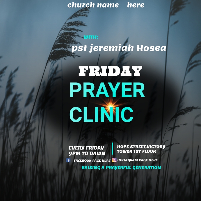 PRAYER FLYER POSTER Template | PosterMyWall