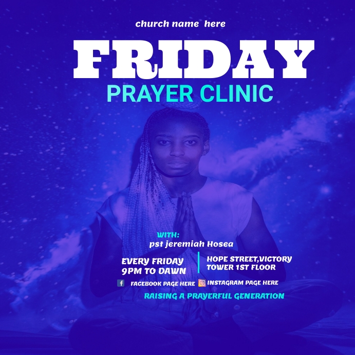 Copy of PRAYER FLYER POSTER | PosterMyWall
