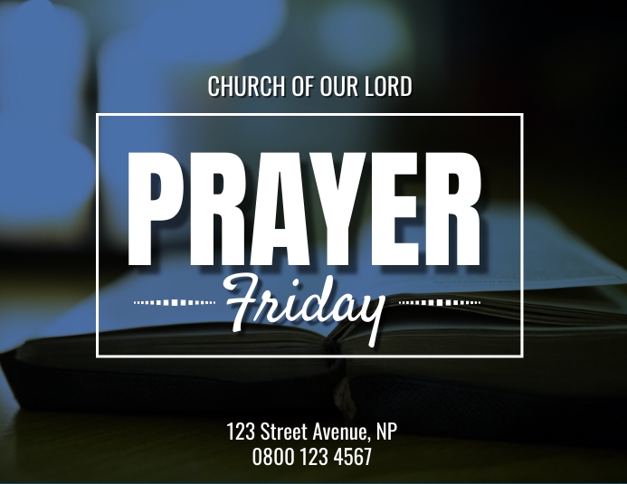 Brosur Iklan Selebaran Gereja Doa Jumat Templat | PosterMyWall