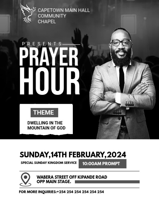 Plantilla de Prayer hour church design template | PosterMyWall