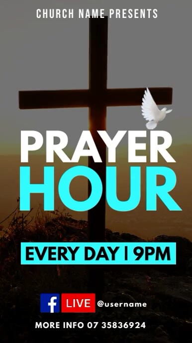 Plantilla de prayer hour | PosterMyWall