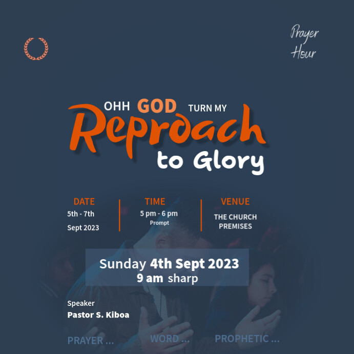 Prayer Hour Template | PosterMyWall