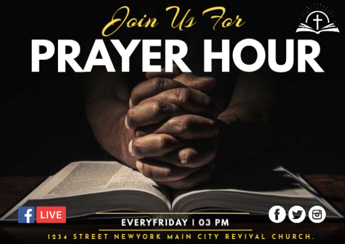 Copy of prayer hour | PosterMyWall