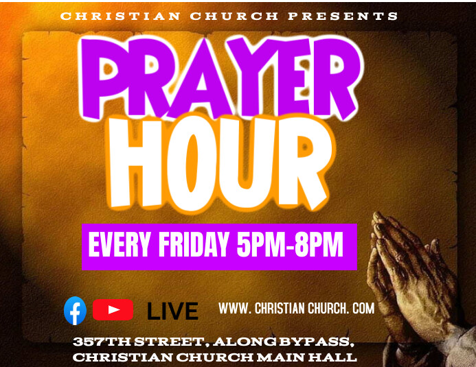 Modèle Prayer hour flyer | PosterMyWall