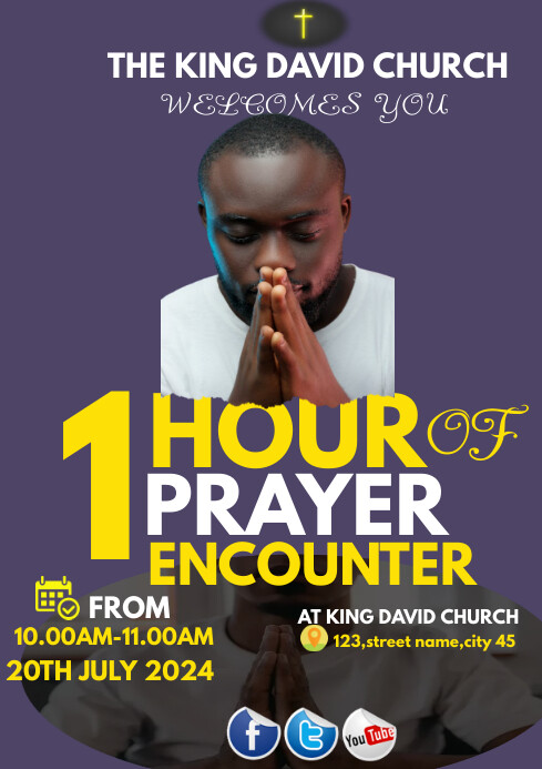 prayer hour flyer template (1) | PosterMyWall