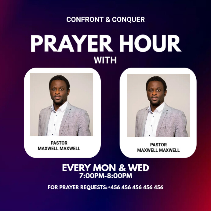 Copy of prayer hour flyer template | PosterMyWall