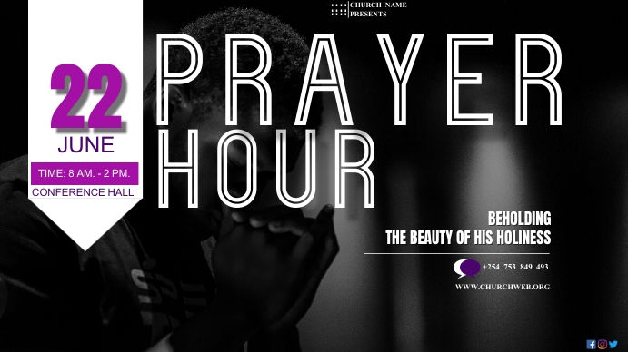 Prayer hour poster Template | PosterMyWall