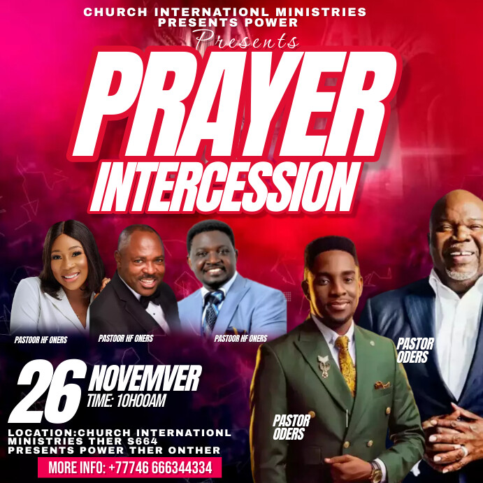 Copy of prayer intercession | PosterMyWall