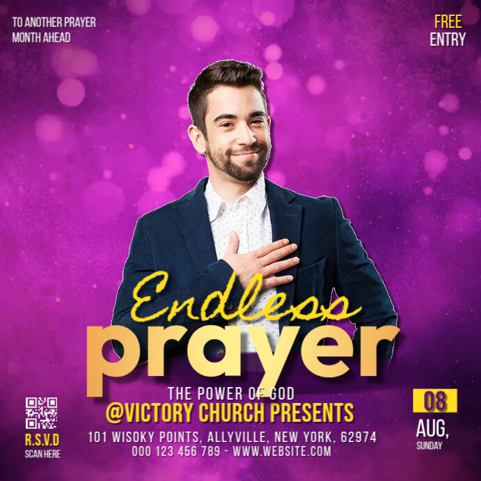 Prayer Leader Ads Template | PosterMyWall