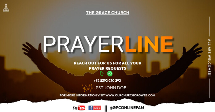 Copy of prayer line | PosterMyWall