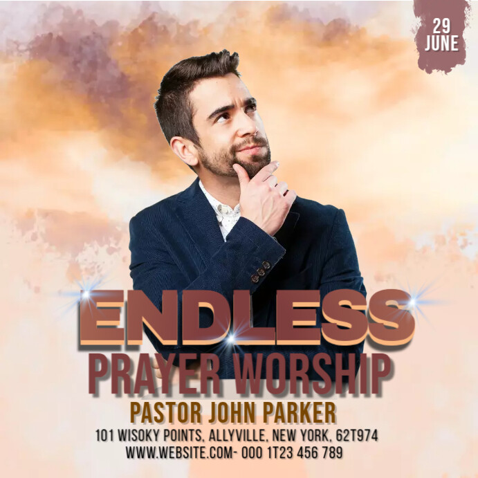 Prayer Meeting Ads Template | PosterMyWall