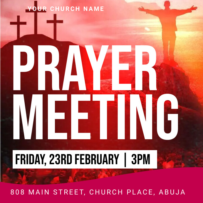 prayer meeting Template | PosterMyWall