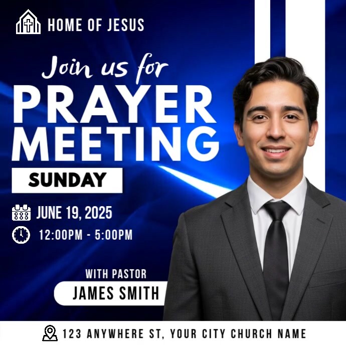 Prayer meeting poster Template | PosterMyWall
