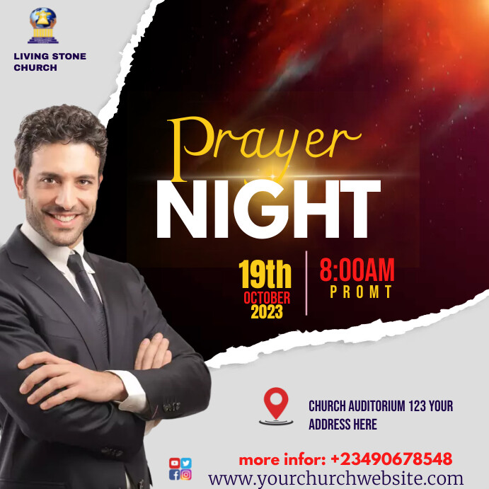 PRAYER NIGHT (3) Template | PosterMyWall