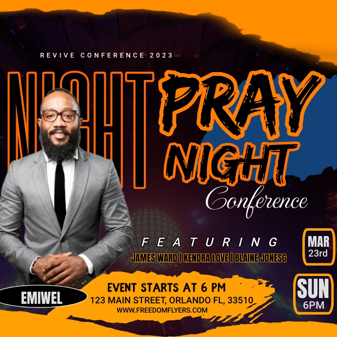 Prayer night conference Template | PosterMyWall
