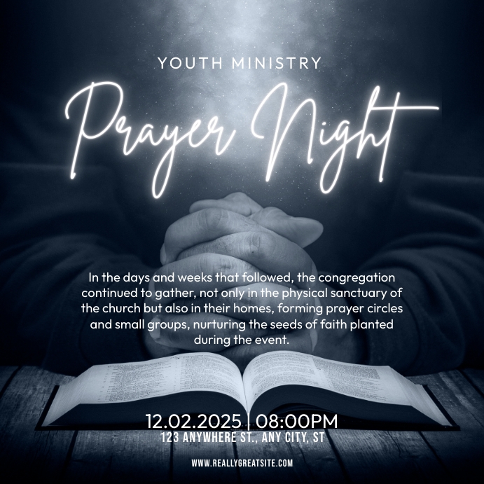 Plantilla de Prayer Night | PosterMyWall