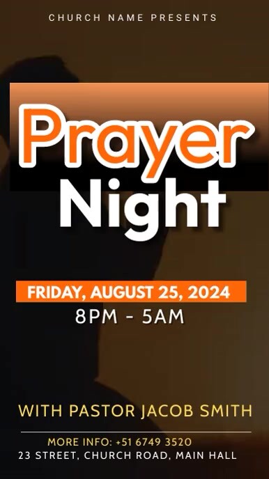 Plantilla de prayer night | PosterMyWall