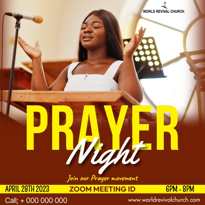 Modèle Prayer Night | PosterMyWall
