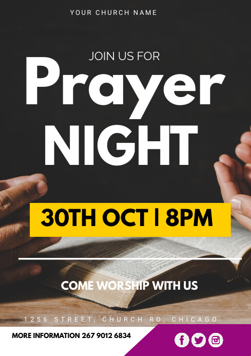 prayer night Template | PosterMyWall