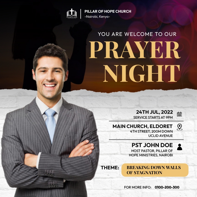 Prayer night Template | PosterMyWall