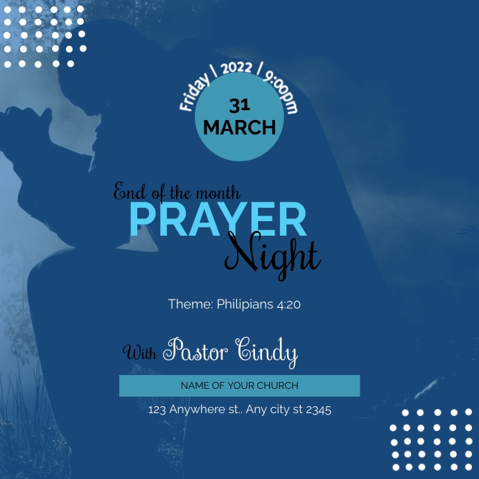 Prayer Night flyer Template | PosterMyWall