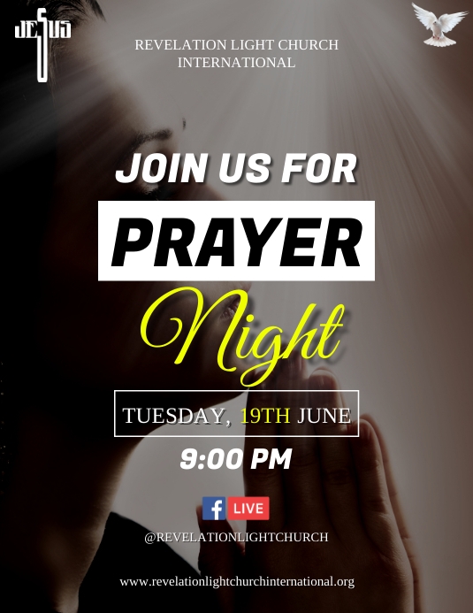 PRAYER NIGHT FLYER Template | PosterMyWall