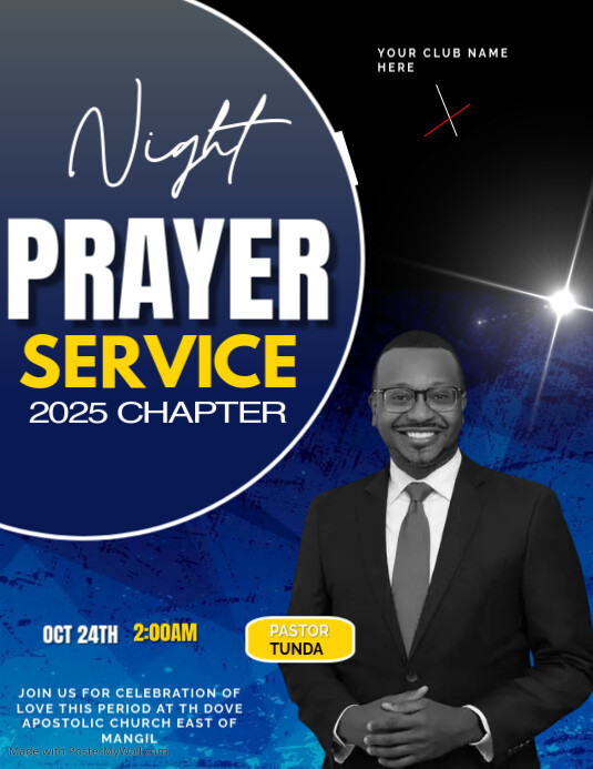 Copy of prayer night flyer poster | PosterMyWall