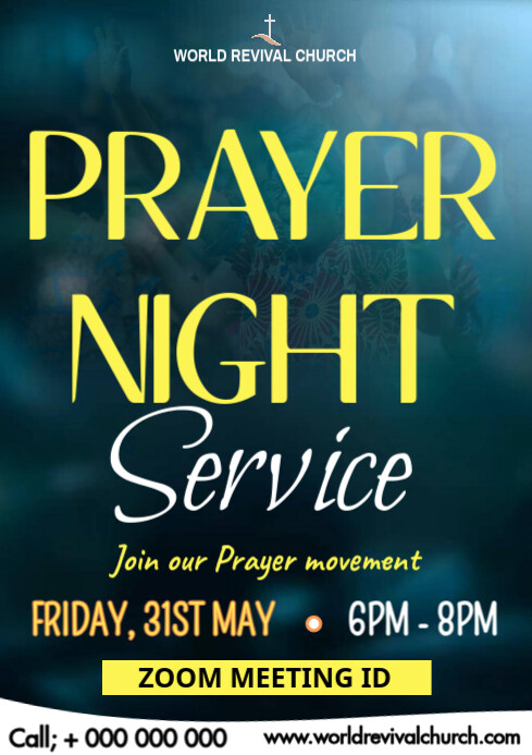 Copy of Prayer night service flyer | PosterMyWall