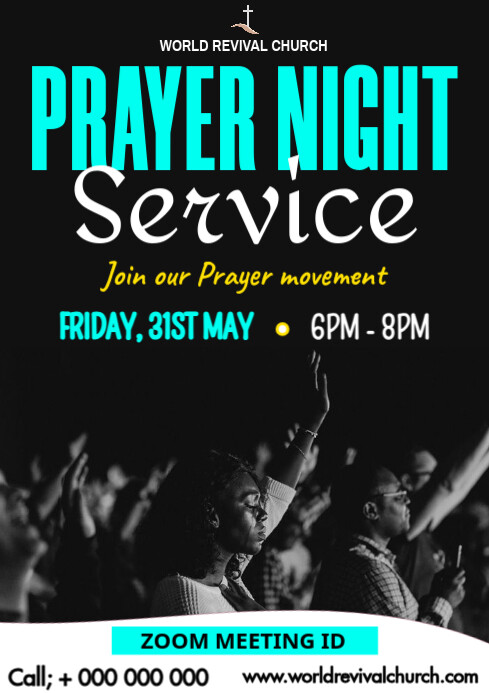 Copy of Prayer night service flyer | PosterMyWall