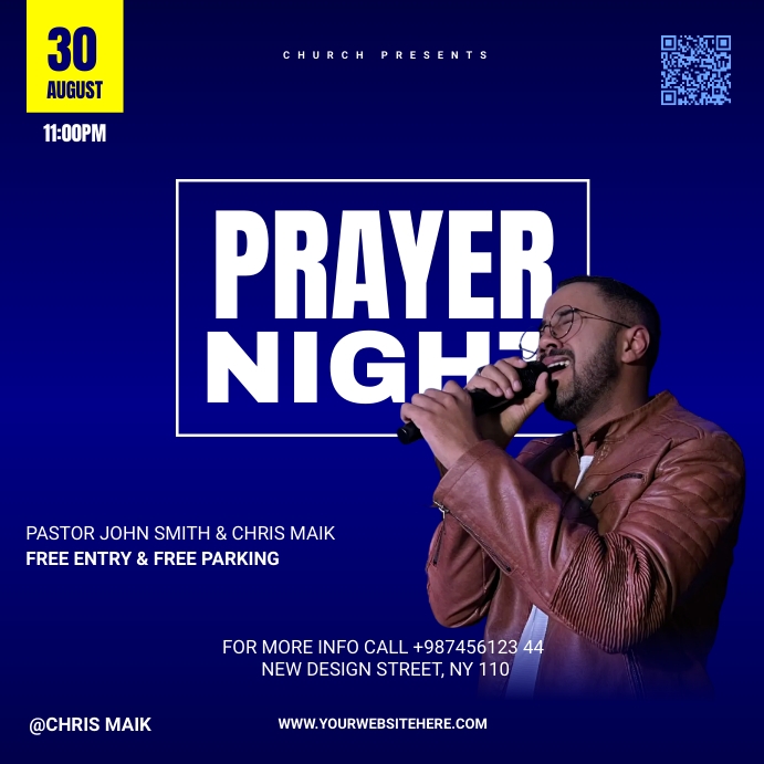 prayer night template | PosterMyWall