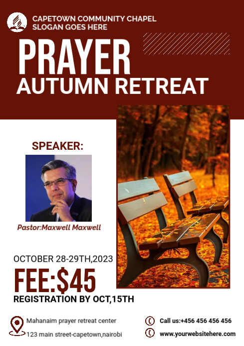 prayer retreat flyer template (1) | PosterMyWall