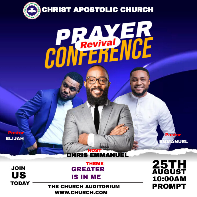 PRAYER REVIVAL CONFERENCE Template | PosterMyWall