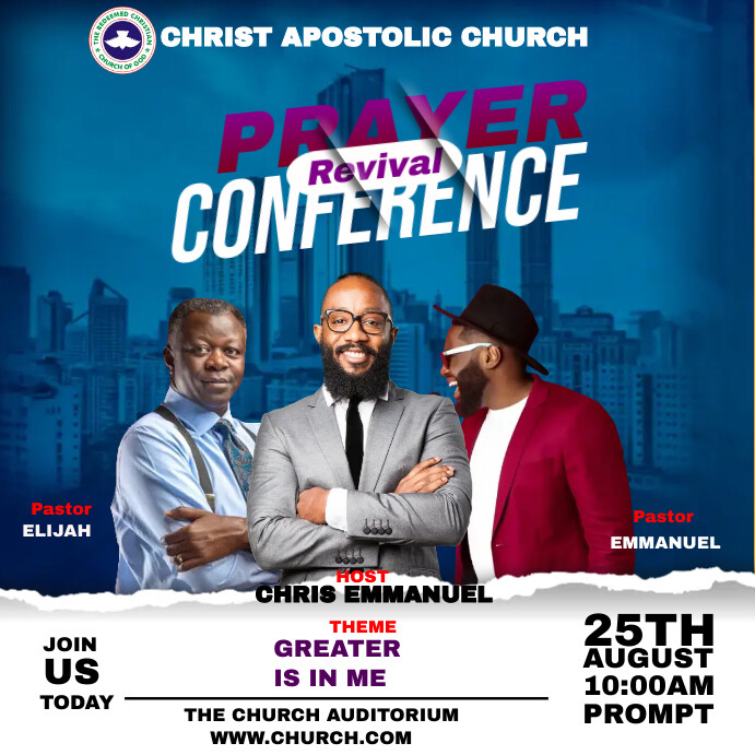 PRAYER REVIVAL CONFERENCE Template | PosterMyWall