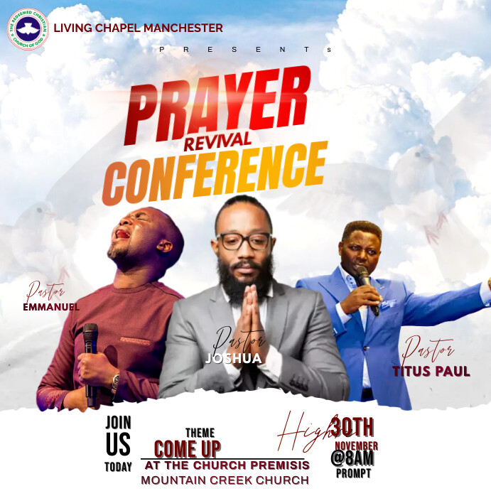 PRAYER REVIVAL CONFERENCE Template | PosterMyWall