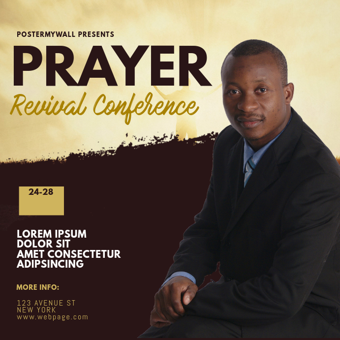 Prayer Revival Conference instagram Template | PosterMyWall