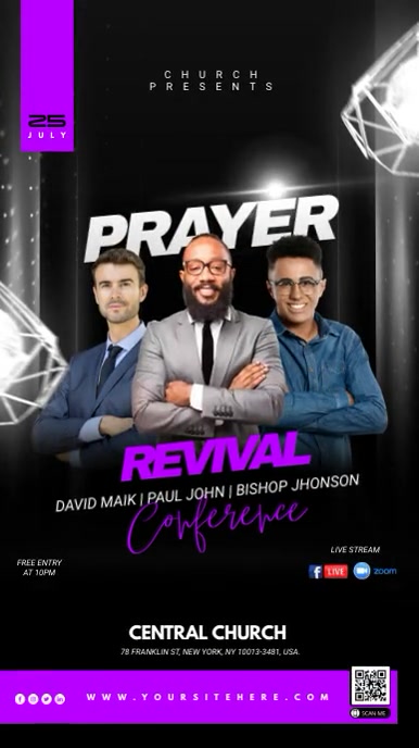 Prayer revival conference story video Template | PosterMyWall
