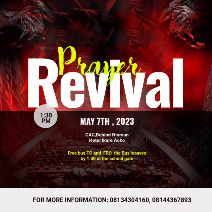 prayer revival Template | PosterMyWall