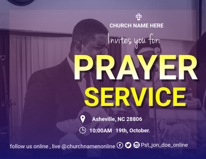 Copy of prayer service (1) | PosterMyWall