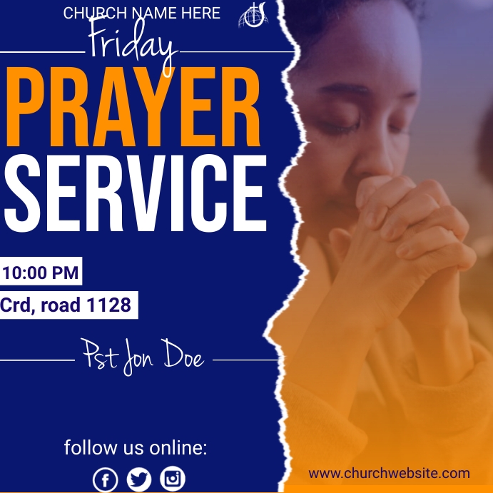 PRAYER SERVICE (1) Template | PosterMyWall