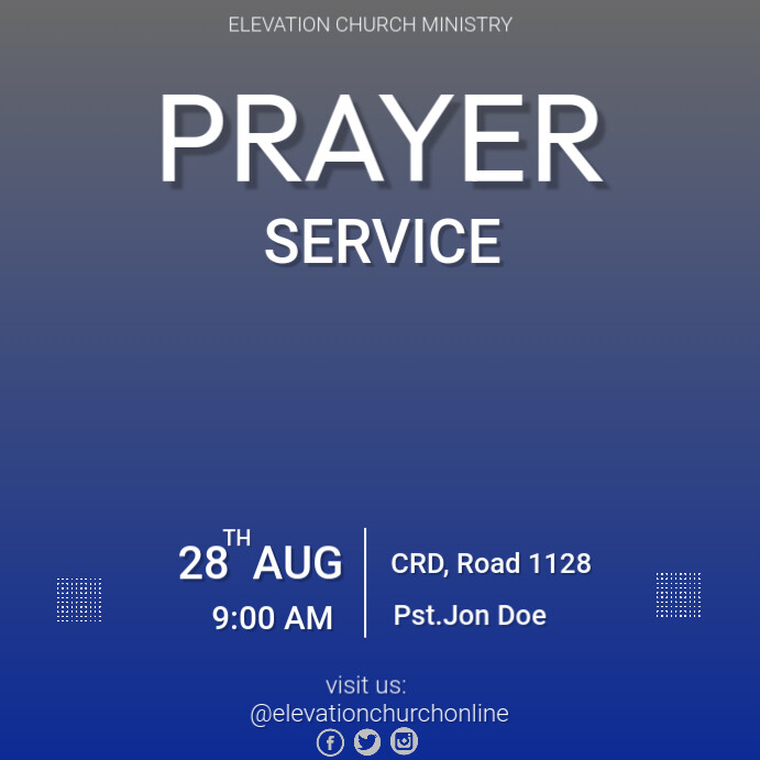 PRAYER SERVICE (1) Template | PosterMyWall