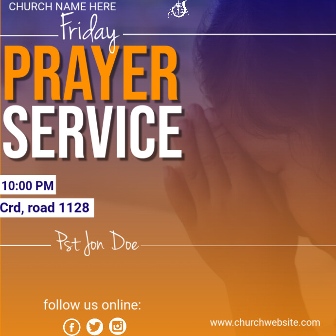 Copy of PRAYER SERVICE (10) | PosterMyWall