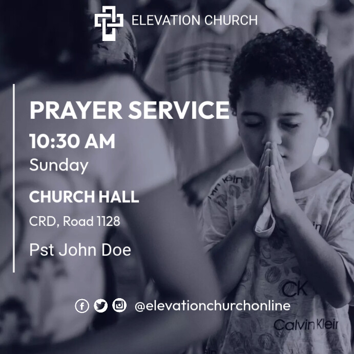PRAYER SERVICE (10) Template | PosterMyWall