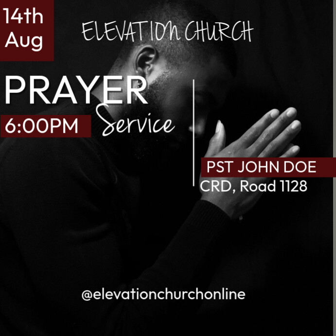 PRAYER SERVICE (19) Template | PosterMyWall