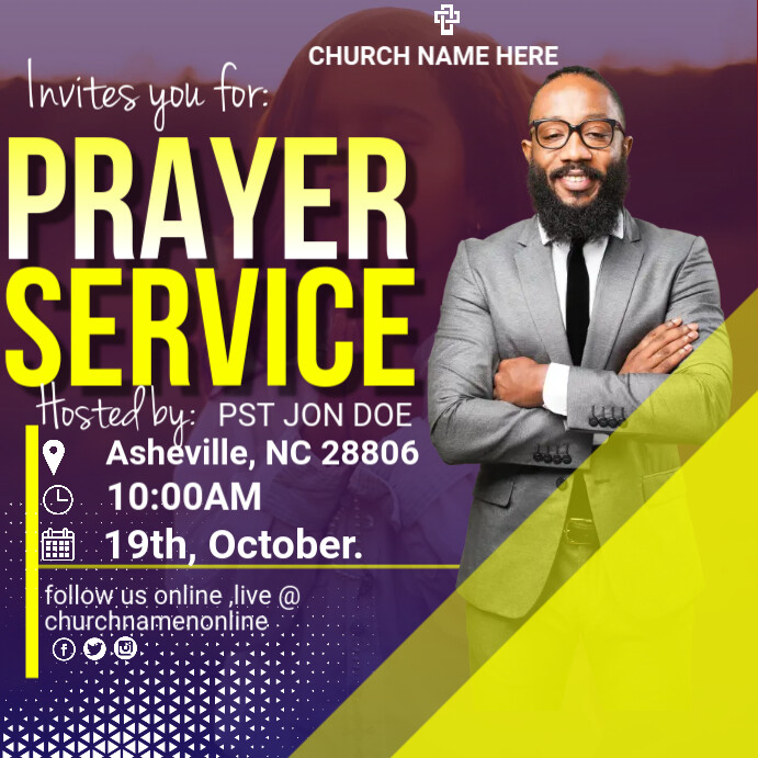 PRAYER SERVICE (6) Template | PosterMyWall