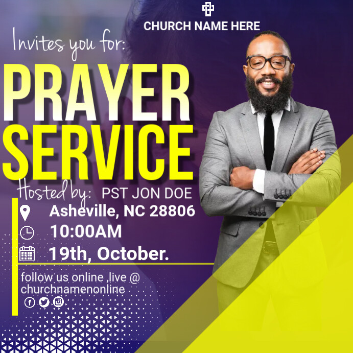 Copy of PRAYER SERVICE (7) | PosterMyWall