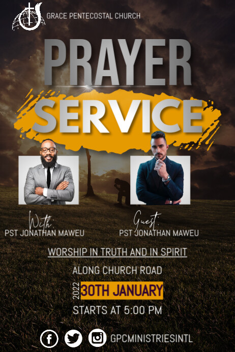 prayer service Template | PosterMyWall