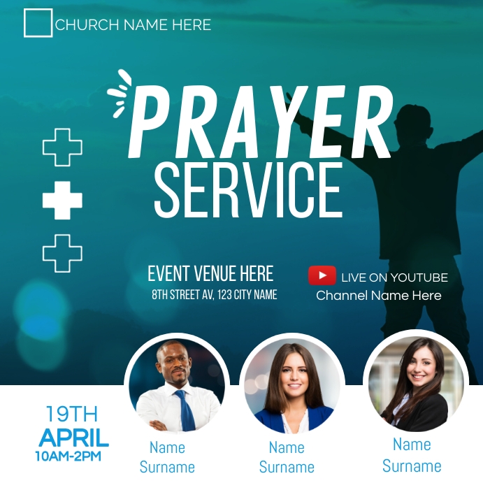 Copy of prayer service | PosterMyWall
