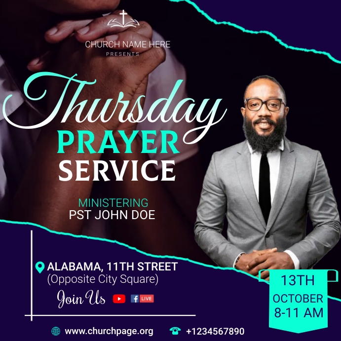 Prayer Service Template | PosterMyWall