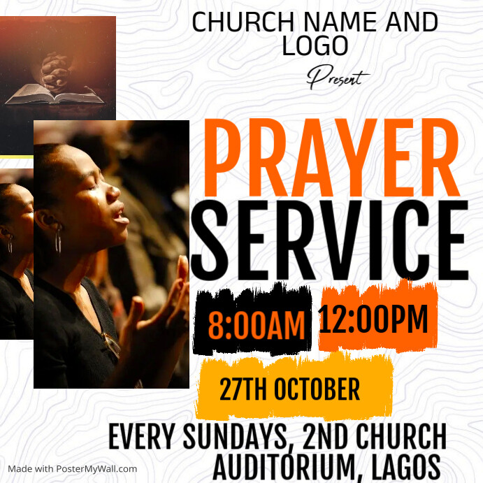 Prayer service Template | PosterMyWall